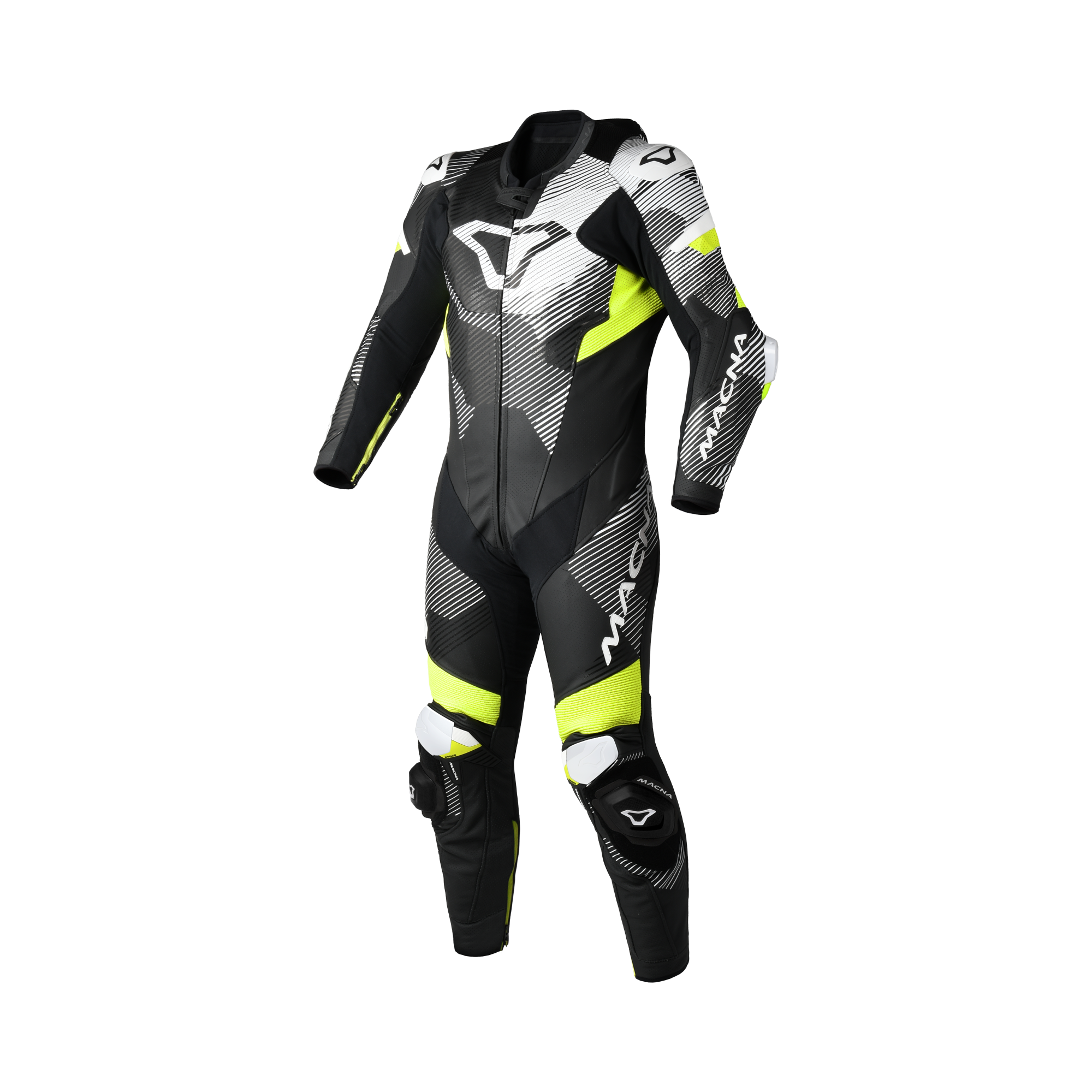Motorcycle leather suit Macna, Ignite race suit track racing street ...