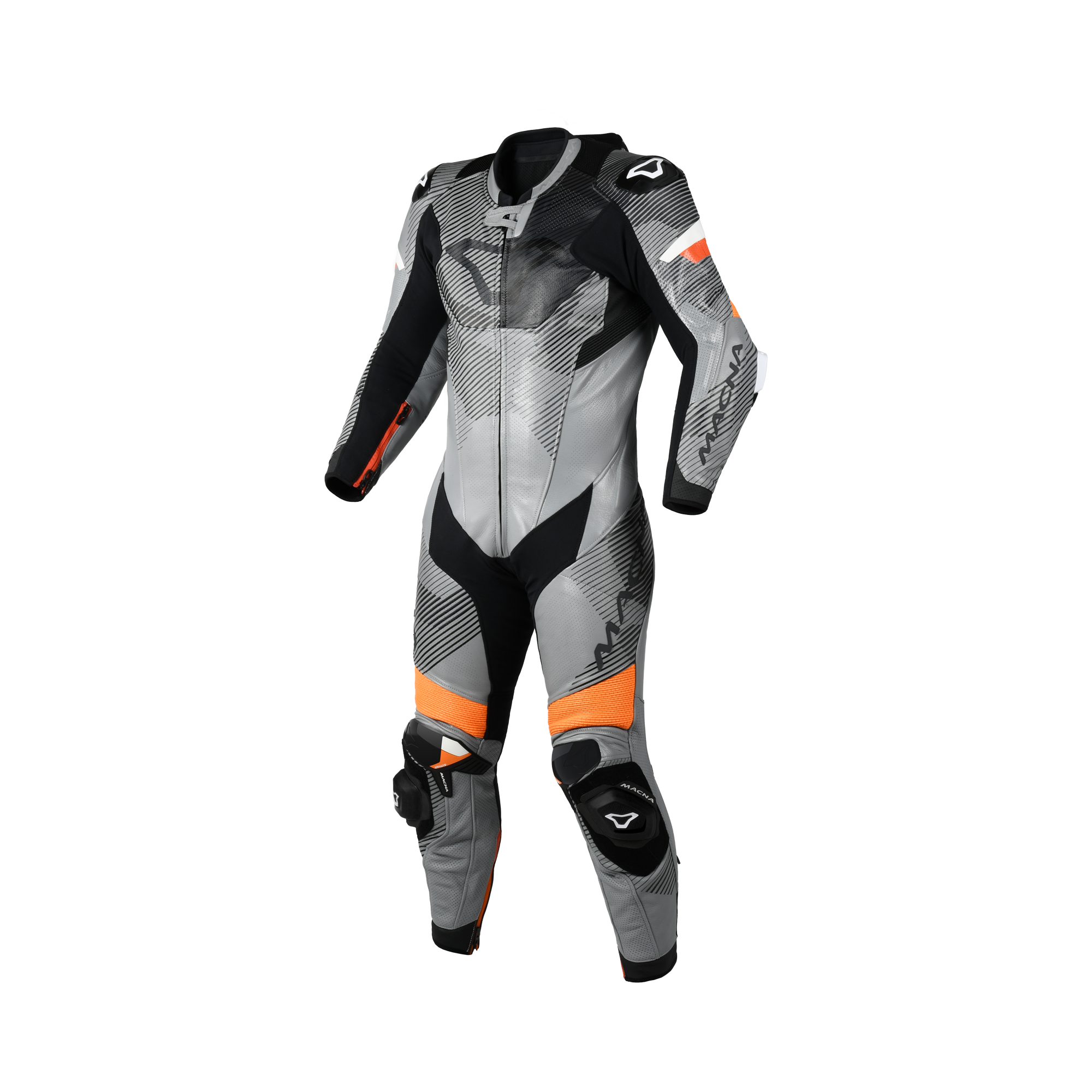 Motorcycle leather suit Macna, Ignite race suit track racing street ...